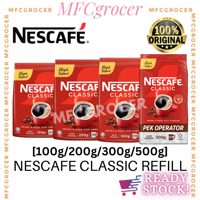 Nescafe CLASSIC REFILL PACK ( 100g / 200g / 300g / 500g ) | Shopee Malaysia