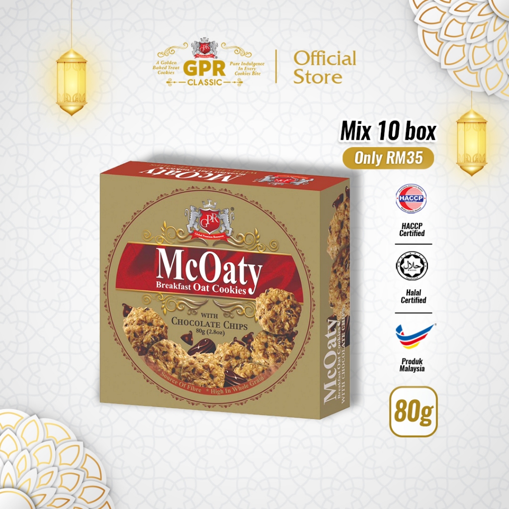 GPR McOaty Chocolate Chips Oat Cookies (80g) | Shopee Malaysia