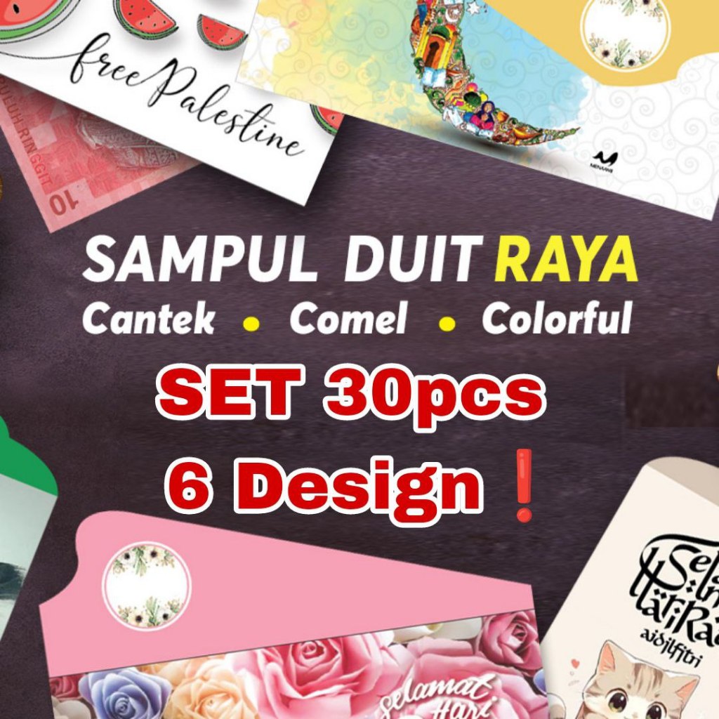 [ DUIT RAYA 2025 ] Set 30keping Sampul Cantik Angpao Packet Money ...