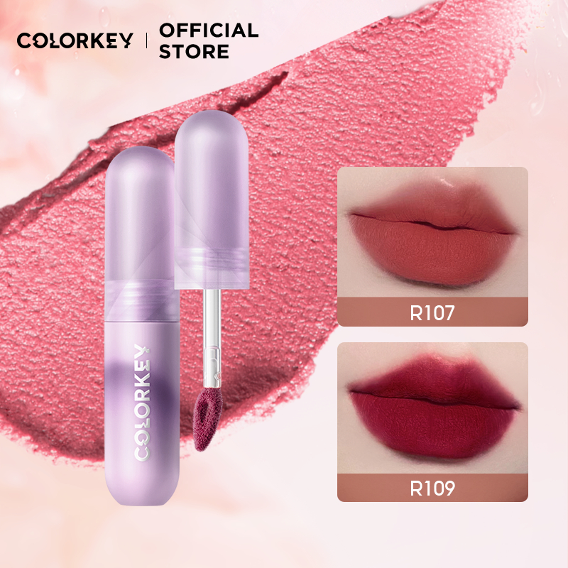 COLORKEY Mousse Lip Mud 2g Velvet matte Lipstick High-Pigmentation ...