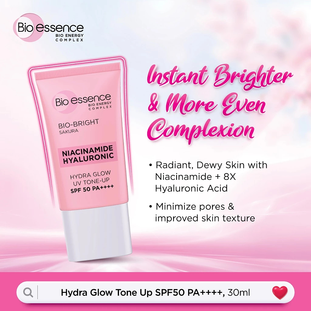 Bio-essence Bio-Bright Hydra Glow Tone Up Sunscreen SPF50 PA++++ 30ml ...