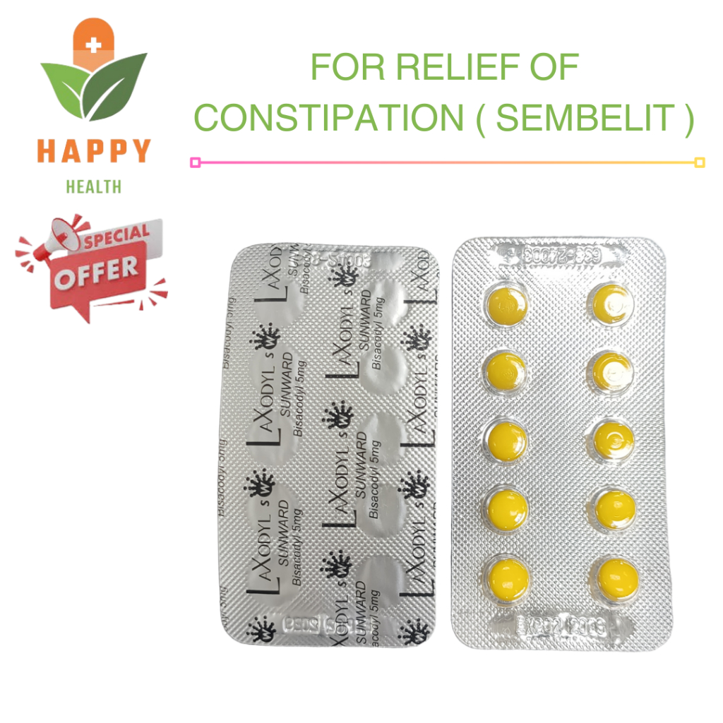 [ Exp 2/2029 ] SUNWARD LAXODYL ( BISACODYL 5MG ) TABLET 10'S - For ...