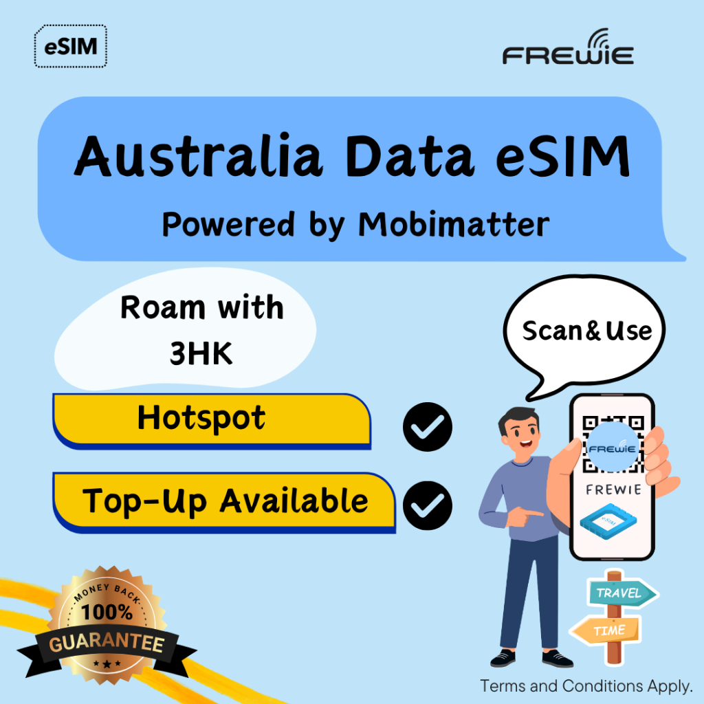 3HK Australia eSIM Data Roaming | Topup Available | QR Code via Email - Powered by Mobimatter ...