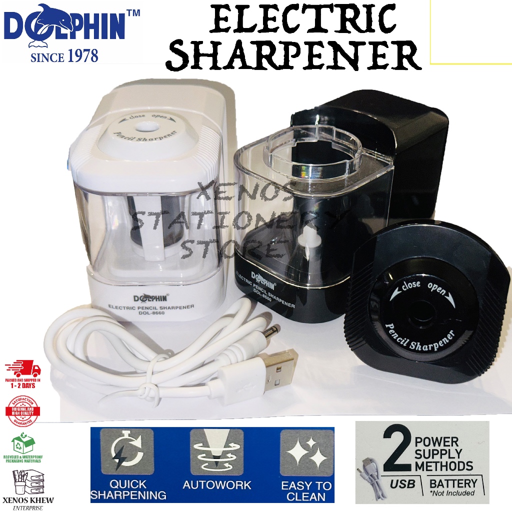 DOLPHIN ELECTRIC SHARPENER DOL-8660 / DOLPHIN BATTERY SHARPENER DOL-8660 (READY STOCK) | Shopee ...