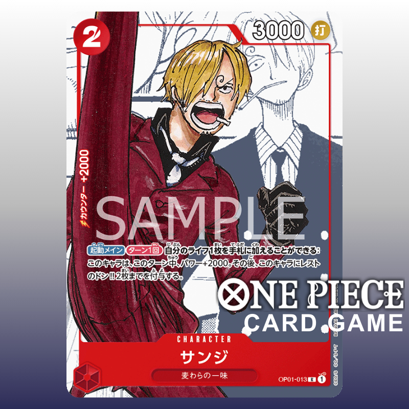 One Piece Card OP01-013 R Sanji | Japanese TCG Romance Dawn OP-01 ...