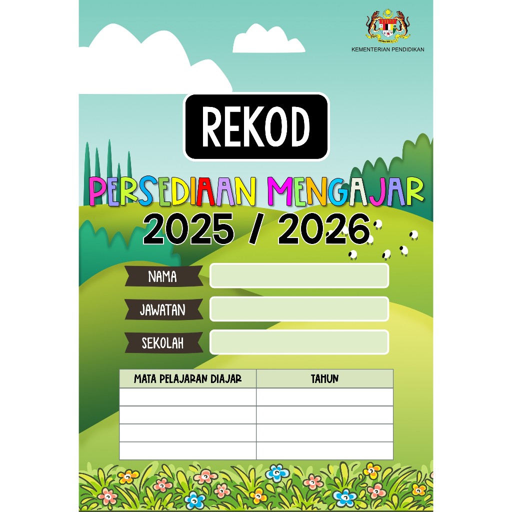 Softcopy (editable) Fail Rekod Persediaan Mengajar Colourful Green 2025 ...