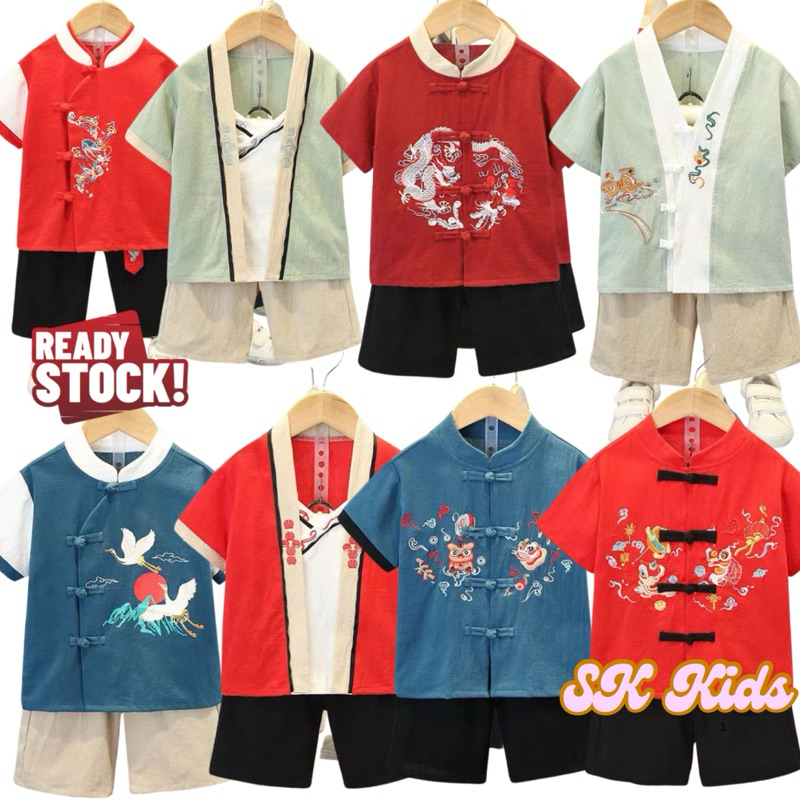 [🇲🇾 Ready Stock] Retro Small Kid Boy Korean Style Tong Suit Short ...