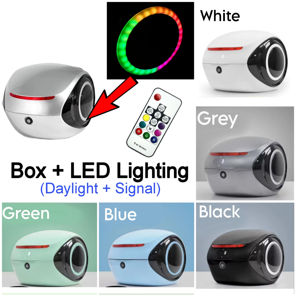 Top Box Alien ABS Tail Box Siput 35L WITH LED Lighting PNP Accessories ...