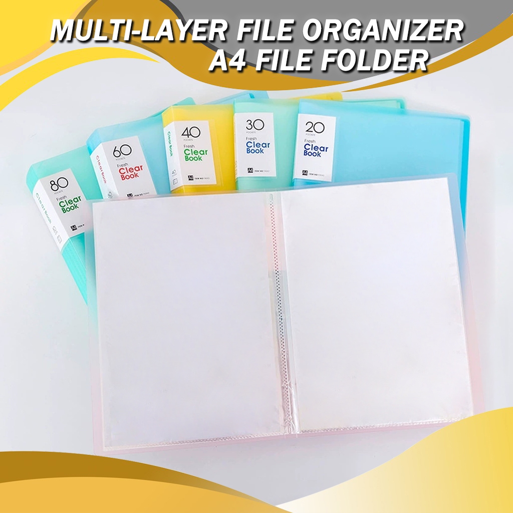 A4 File Folder Multi-layer File Organizer School Office Supplies ...