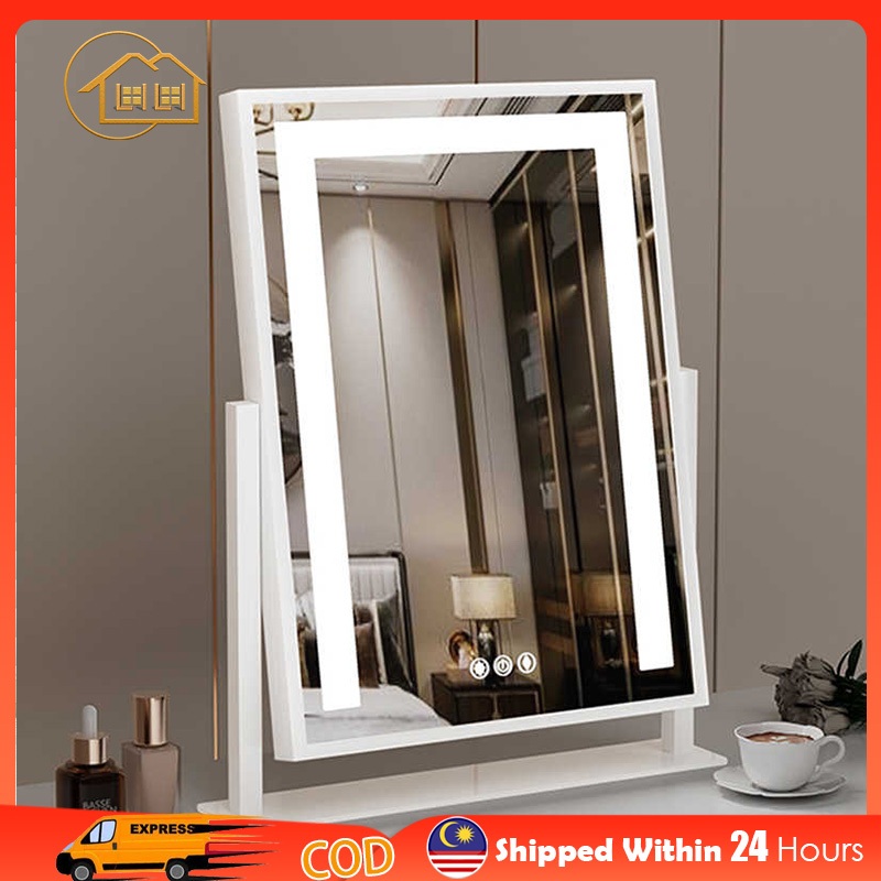 LI- LED Mirror Lighting Vanity Mirror Cermin Solek Makeup Mirror ...