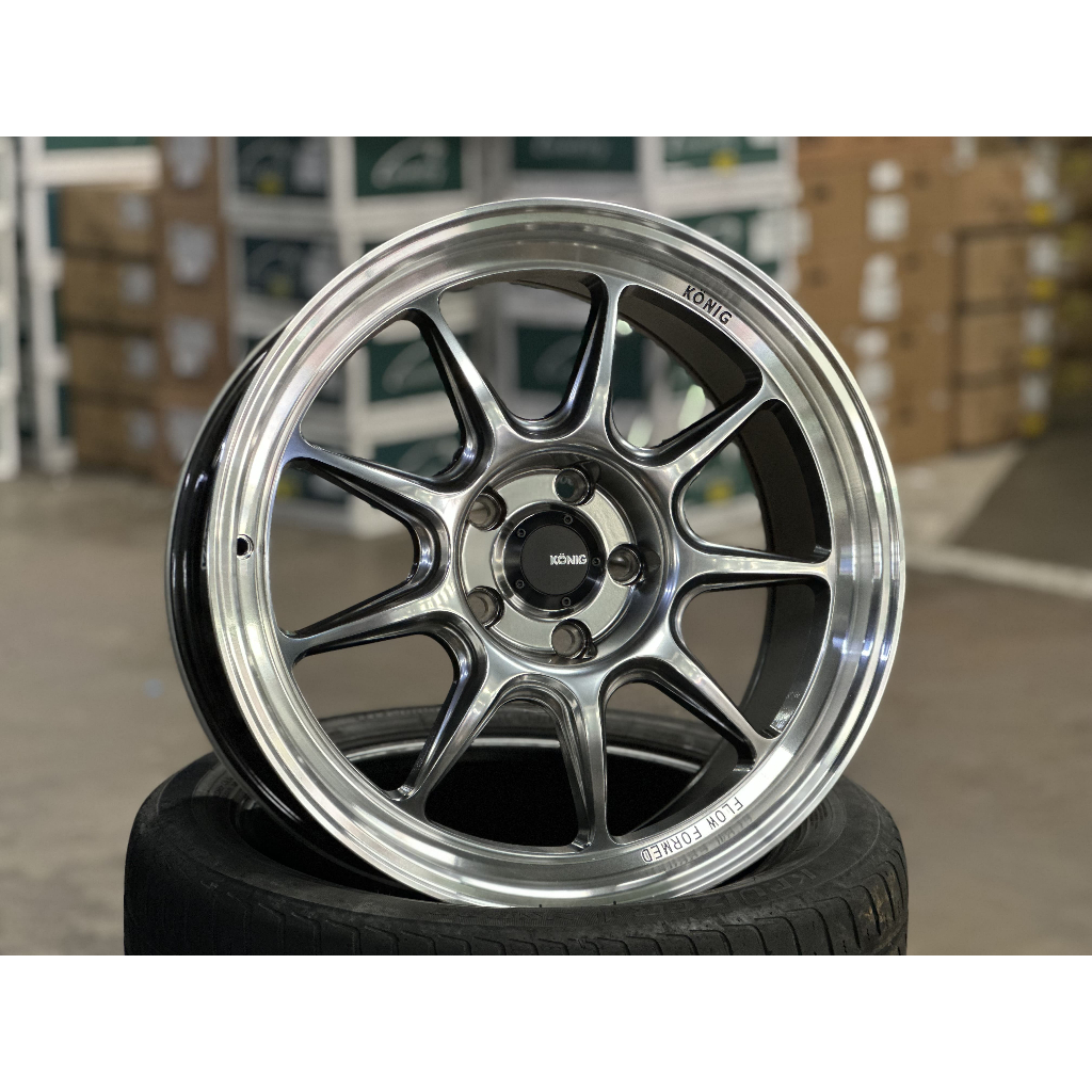 NEW 18X8.5J Konig Countergram Rim (set of 4) Polished 5X114.3 for Civic ...