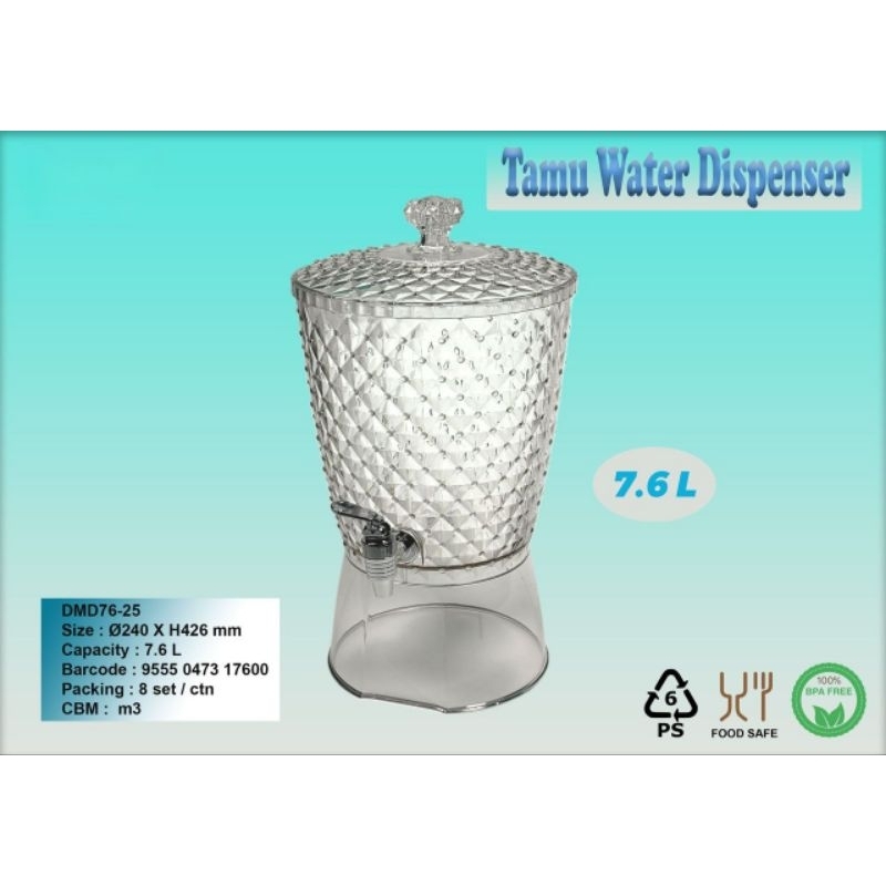 BEKAS AIR KRISTAL MUDAH ALIH / Crystal Water Dispenser 7.6L / Bekas Ais ...