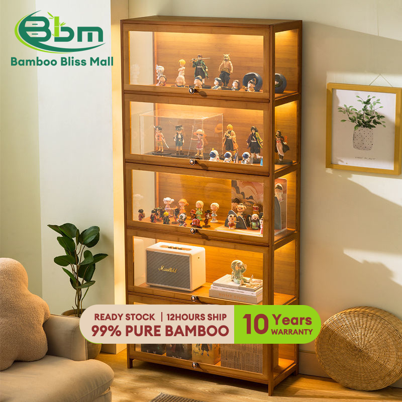 BBM Display Cabinet Transparent Glass Acrylic Showcase Storage Cabinet ...
