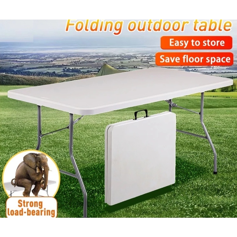 6ft Multipurpose Folding Table Outdoor table Heavy Duty Exhibition ...