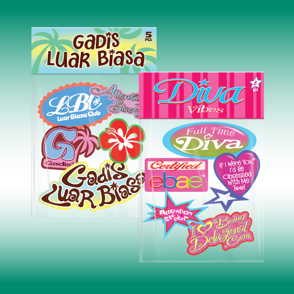 Gadis Luar Biasa and Diva Sticker Packs Vinyl Stickers For Laptop Water ...