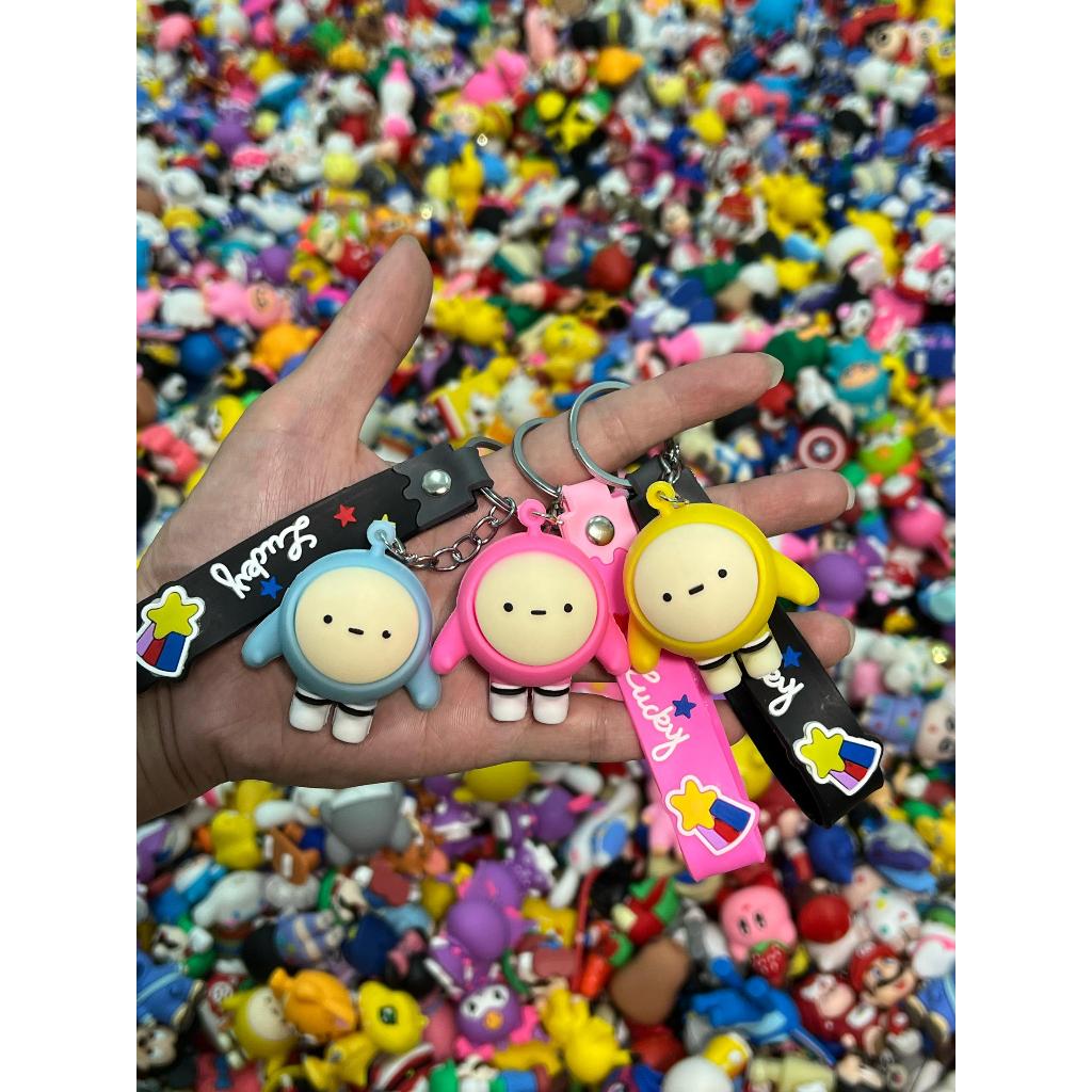 Ready Stock !!! Keychain with Rubber Strip !!! Eggy Party Cartoon !!! | Shopee Malaysia