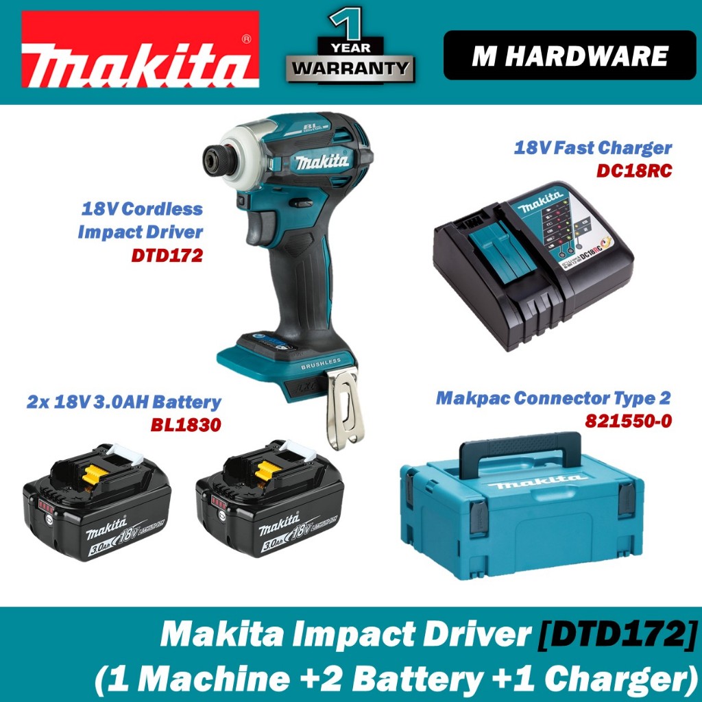 MAKITA DTD172 18V Cordless Impact Driver | Shopee Malaysia