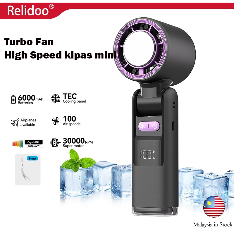 【2025】Kipas angin Fast Cooling Fan 6000mAh Handheld Fan & Desktop Fan ...