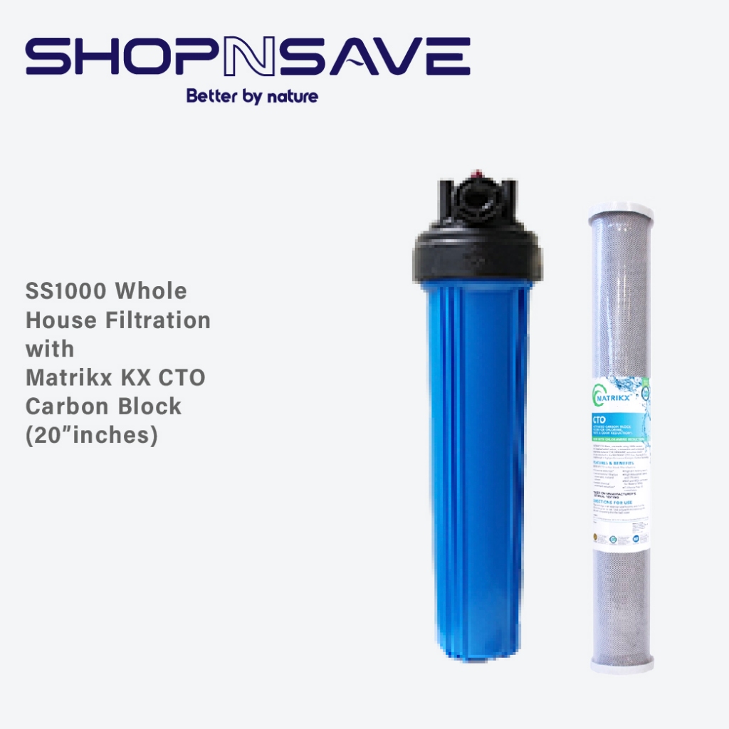 SS1000 House Filtration with Matrikx KX CTO Carbon Block | Shopee Malaysia