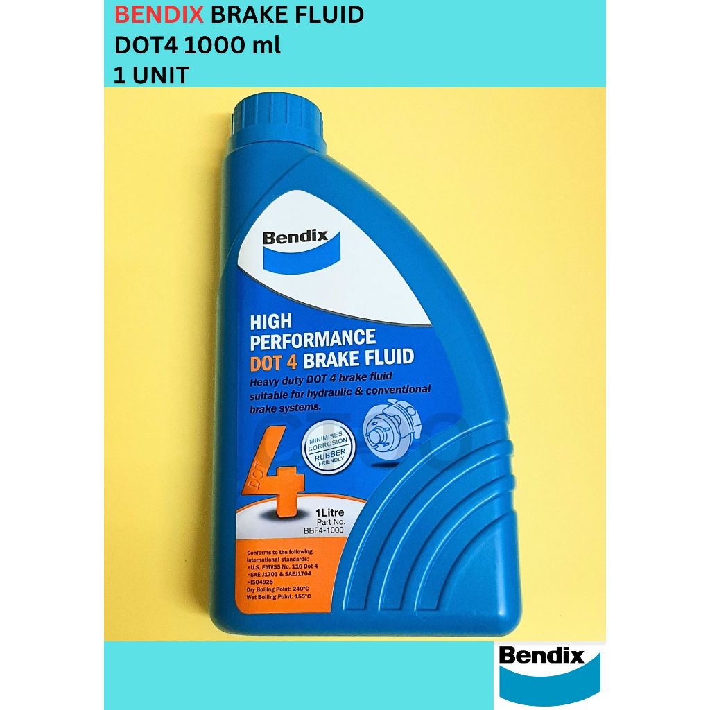 BBF4-1000 BENDIX DOT 4 High Performance Brake Fluid 1 Litre Brake Oil ...