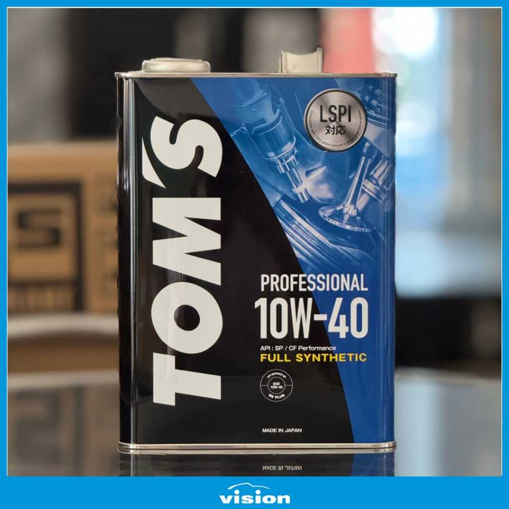 TOM'S PROFESSIONAL 10W40 - Fully Synthetic Engine Oil (4L) | Shopee ...