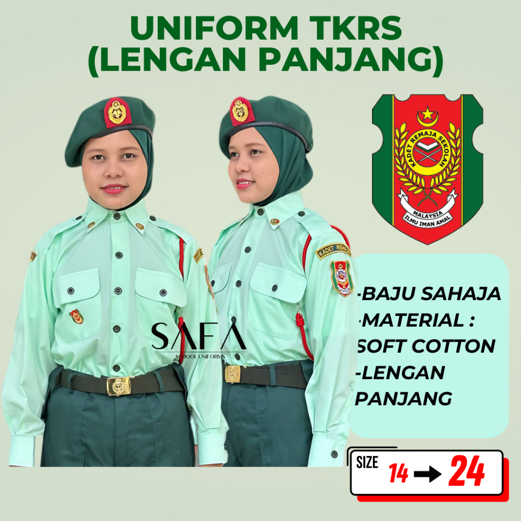 BAJU KEMEJA TUNAS KADET REMAJA SEKOLAH KRS TKRS LENGAN PANJANG SERAGAM ...