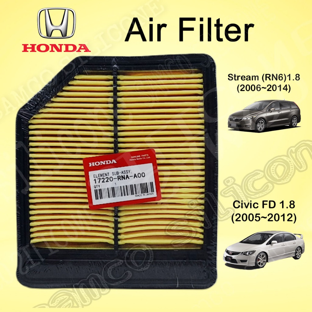 Air FIlter Honda Civic FD 1.8 SNA ('05~"12) Stream RN6 1.8 SMA ('06~'14 ...