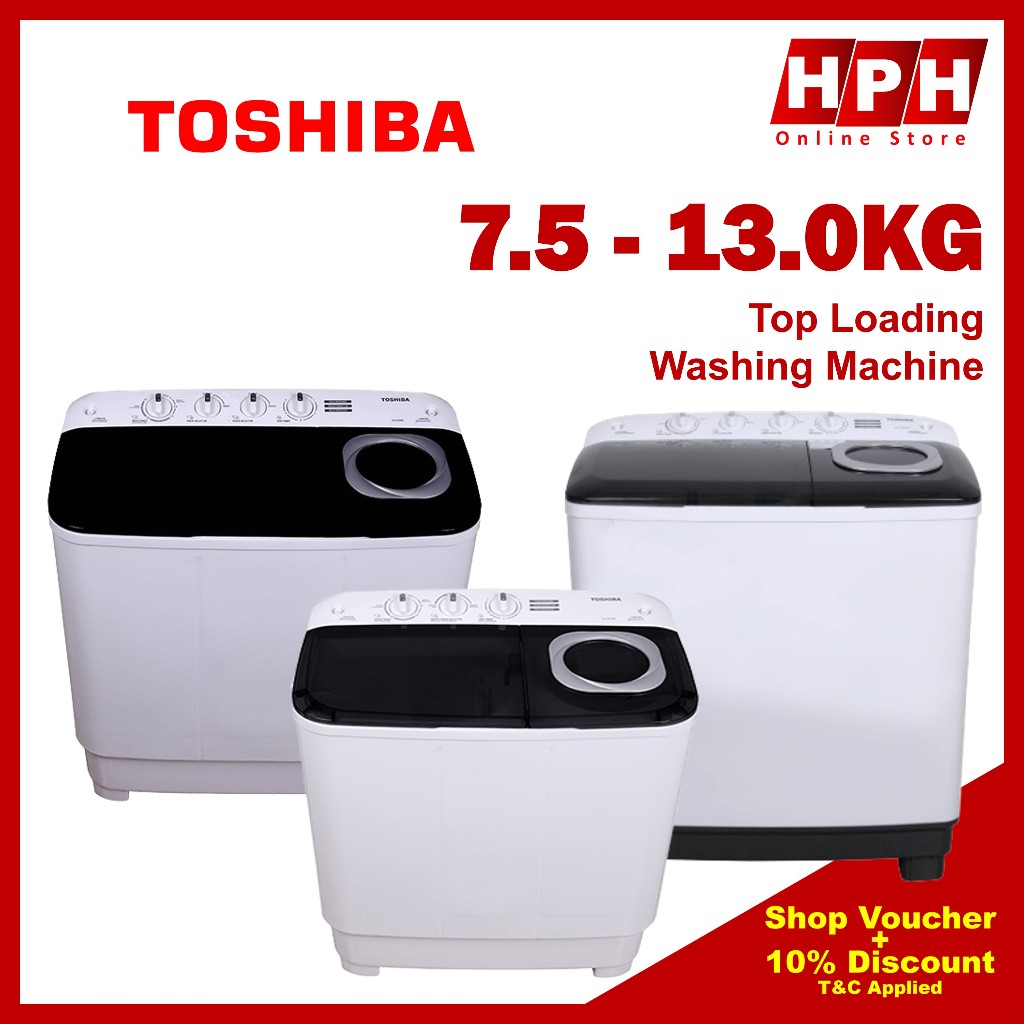 Toshiba Semi Auto Washing Machine (7.5kg/8.5kg/10kg/11kg/13kg) VH-H85MM VH-H95MM VH-J110MM VH ...