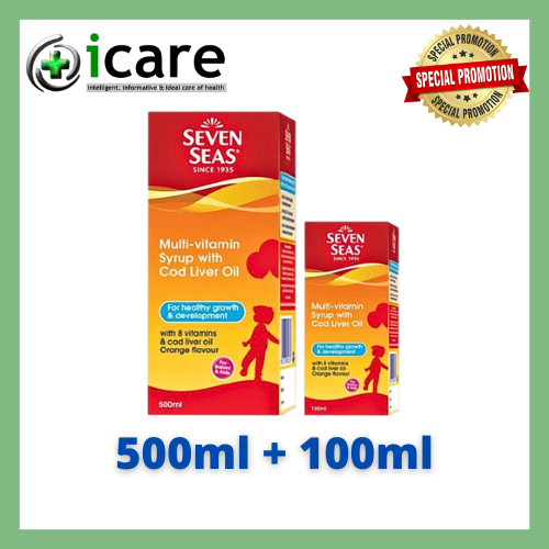 SEVEN SEAS MULTIVITAMIN SYRUP 500ML + 100ML ( EXP DATE : 08/2026 ...