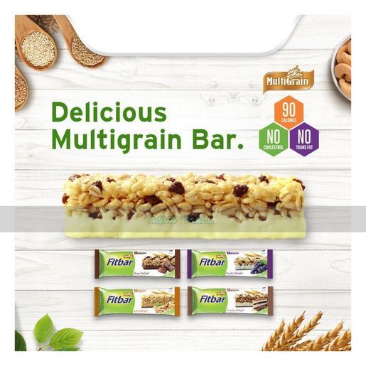 Fitbar Crispy Rice Bar 1's | Choco Delight / Tiramisu Delight / Fruits ...