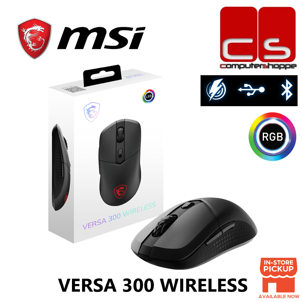 MSI VERSA 300 WIRELESS Tri-Mode RGB Gaming Mouse | Shopee Malaysia
