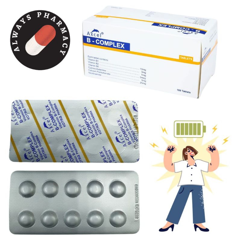Vitamin B Complex Axcel 100s / 10s Tablet Box | Shopee Malaysia