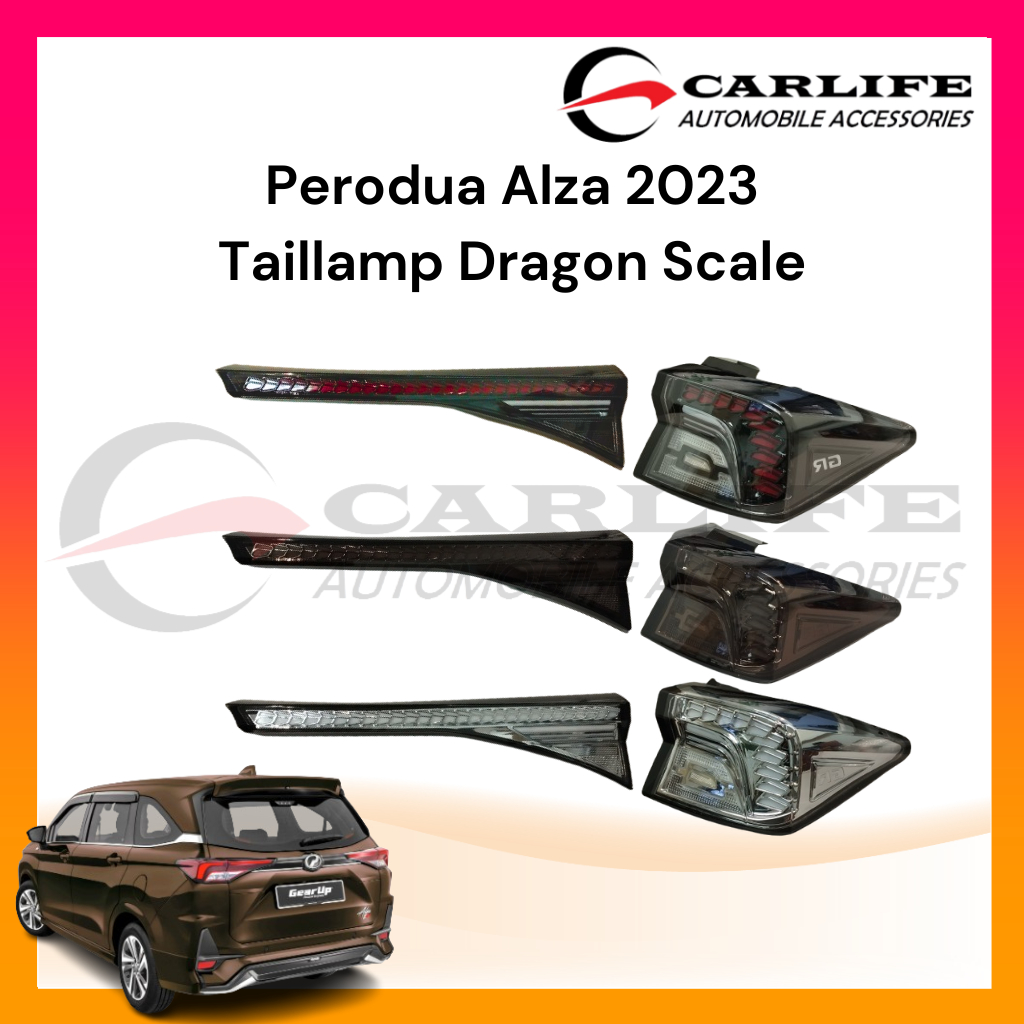 Perodua Alza / Veloz 2022 - 2025 Dragon Scale Dynamic Tail Lamp With ...