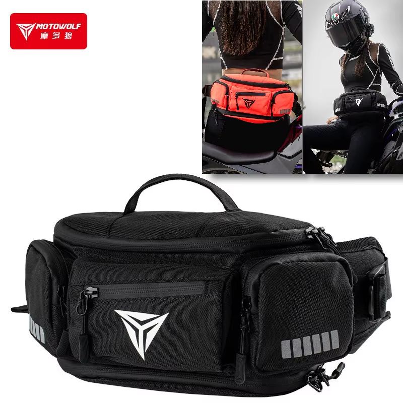 MOTOWOLF Waterproof Waist Pouch Hip Bag Beg Pinggang Bahu Reflective ...
