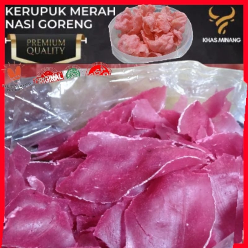 Kerupuk merah khas Kuliner Minang kemasan 1kg/500g | Shopee Malaysia