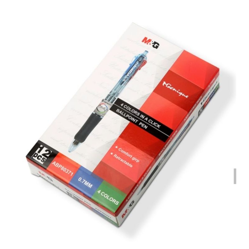 M&G 4-color ABP80371 four colours 6 colours ballpoint pen 0.7mm ...