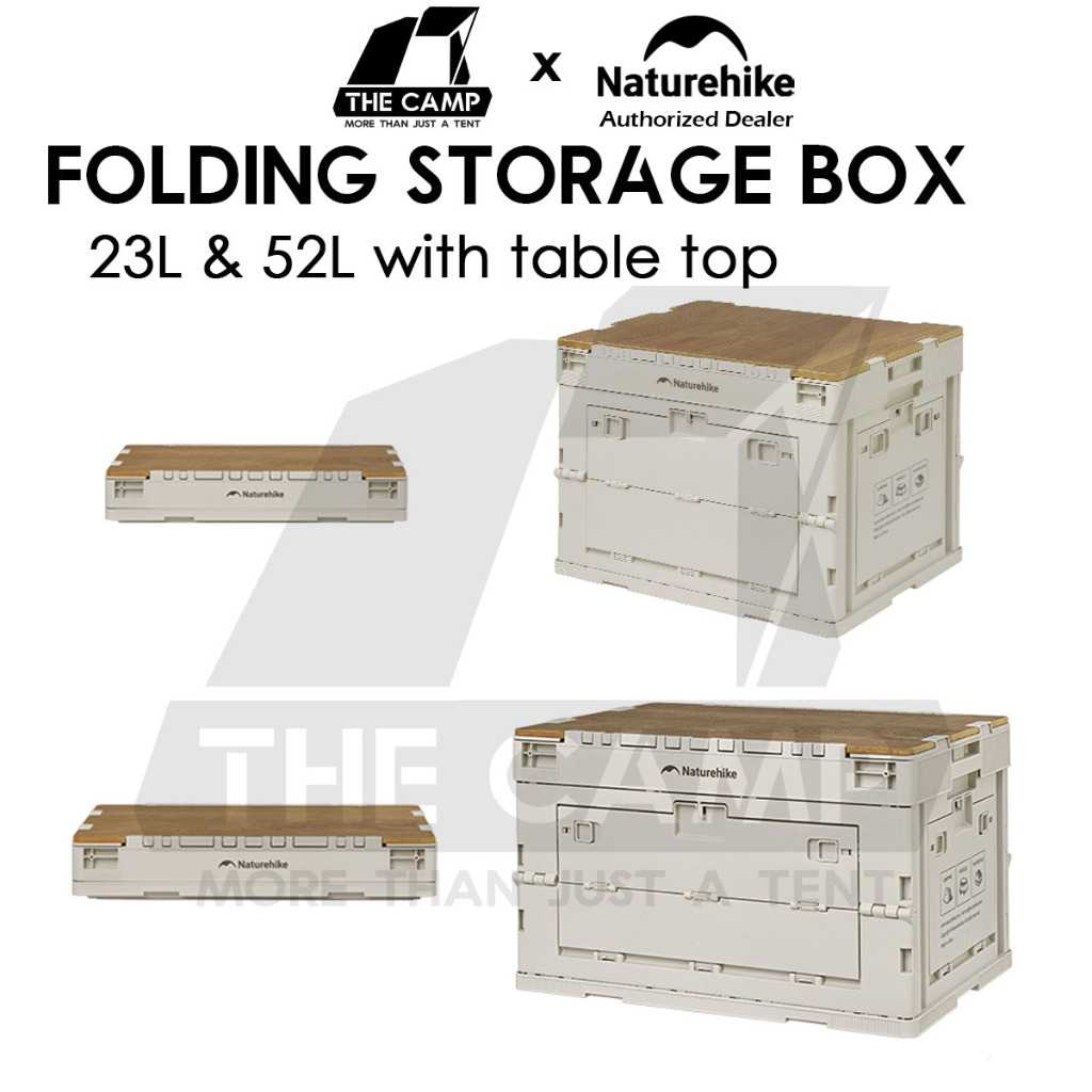 Naturehike Camping Folding Storage Box 23L 52L with Top 50L 80L Wood ...