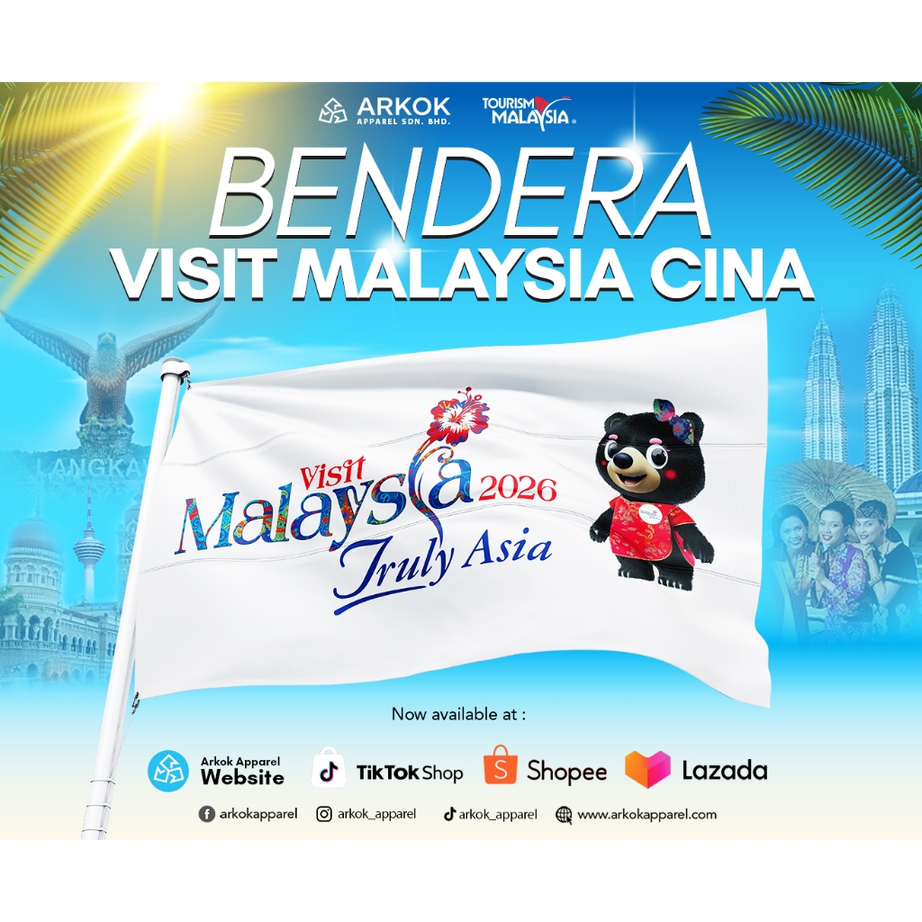 Bendera Visit Malaysia Cina | Best Quality | Shopee Malaysia