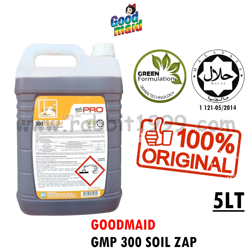 GOODMAID GMP 300 SOIL ZAP - 5lt - alkaline cleaner /alkaline all ...