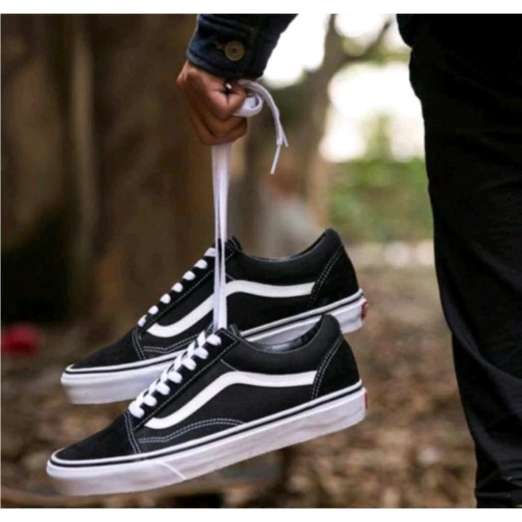 Vans Old Skool Low Top Skate Shoes Charcoal Canvas Material Classic Side Stripe Retro Street ...