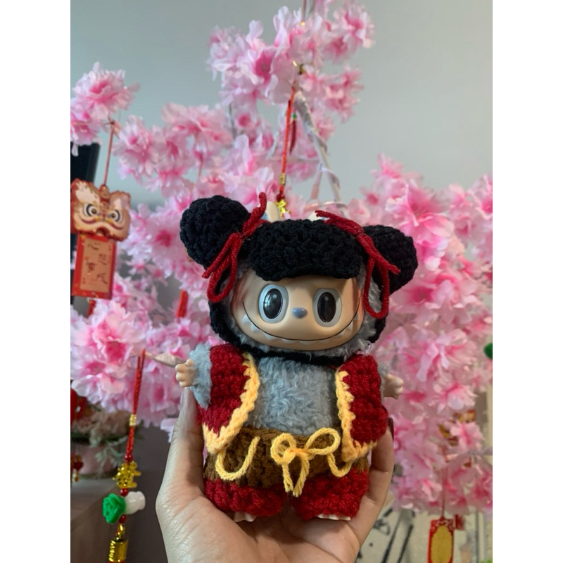 Labubu V1 Nezha handmade crochet outfit | Shopee Malaysia