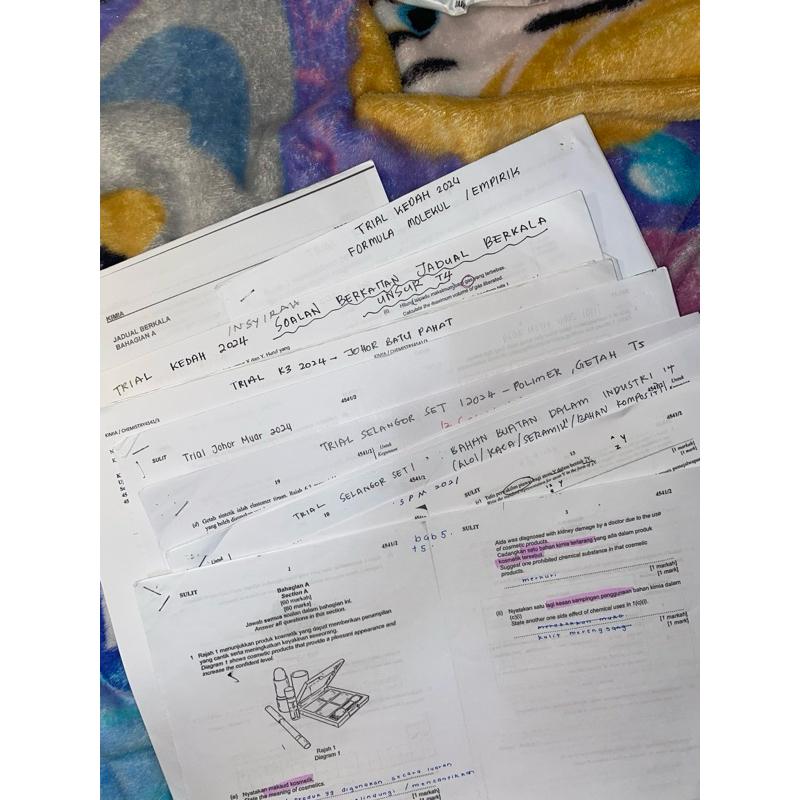KERTAS LATIHAN & NOTA KIMIA SPM (wnt to clear bfre raya) | Shopee Malaysia