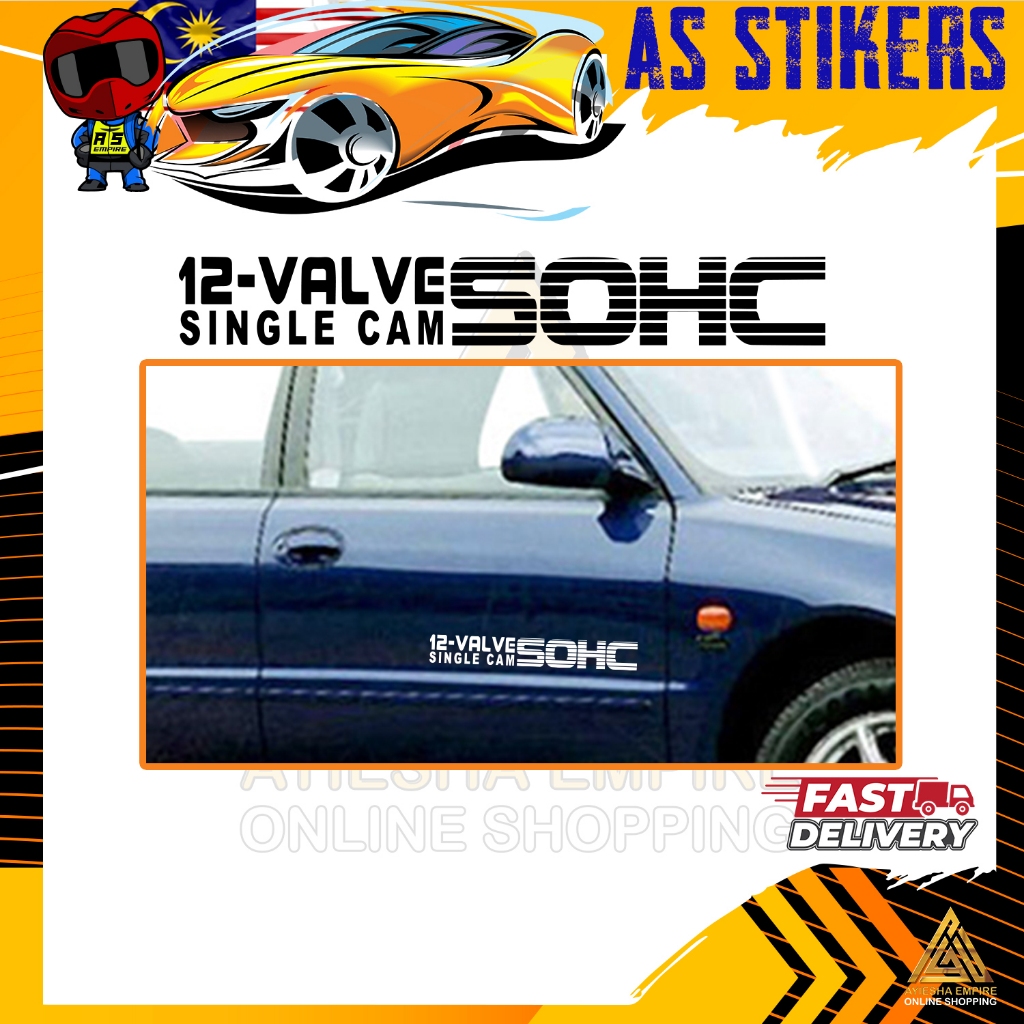 SOHC 12 VALVE SINGLECAM STICKERS (2PCS) | Shopee Malaysia
