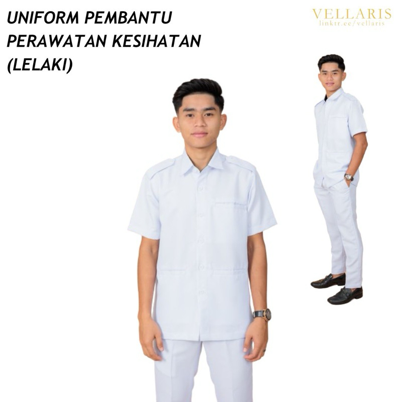 Readystock Baju PPK Lelaki | Uniform Pembantu Perawatan Kesihatan ...