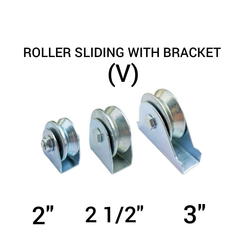 ROLLER SLIDING WITH BRACKET(V)/RODA AUTO GATE PAGAR SLIDING TOLAK ...