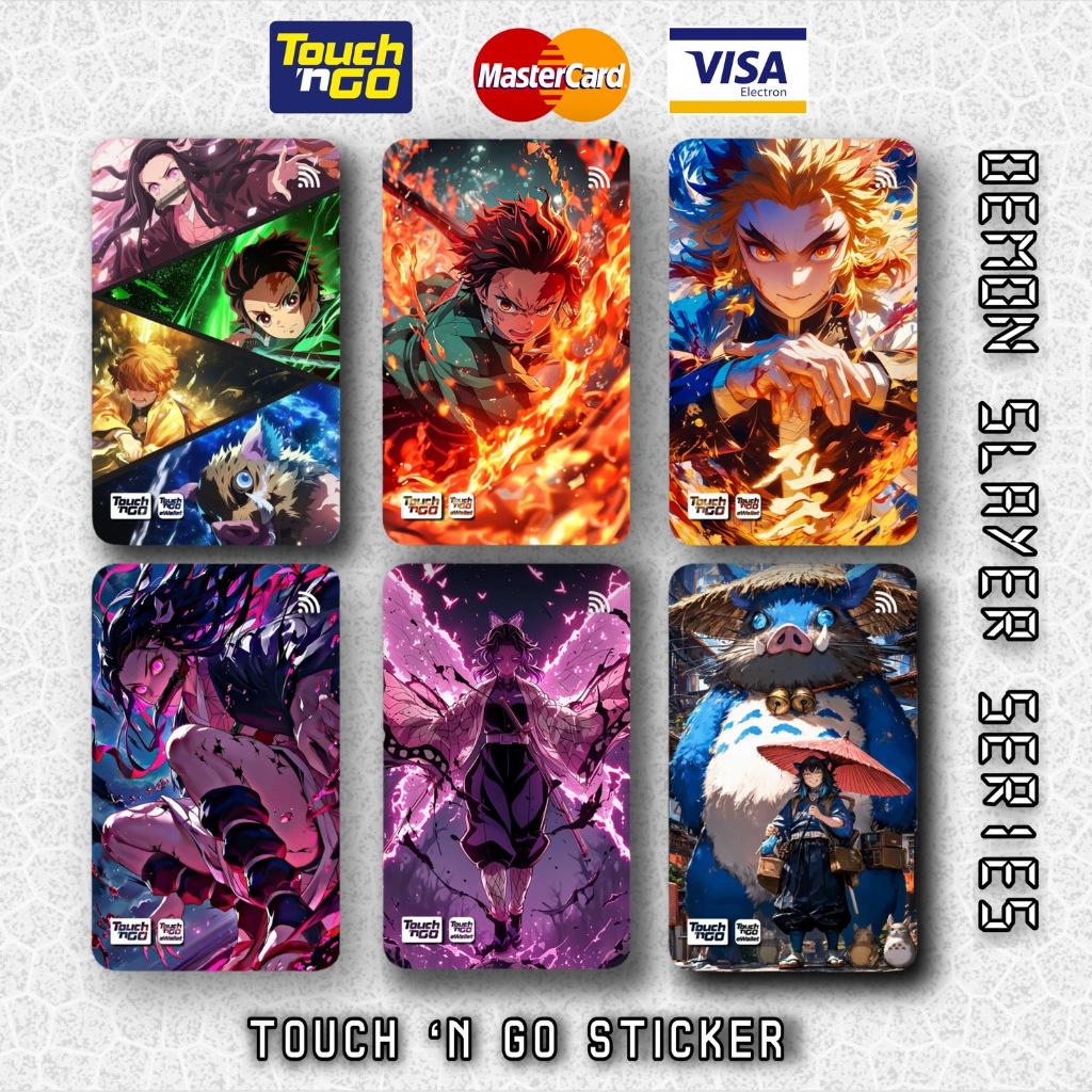 Demon Slayer Series for Touch n Go Card Sticker Cover TNG / Master ...