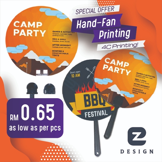 Hand Fan Print Custom Print 2-sided Handfan Souvenir Plastic Frame Hand ...