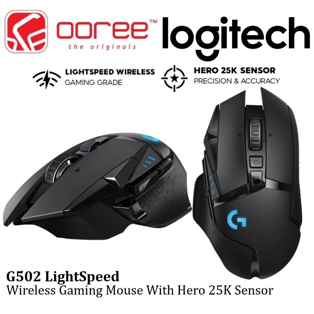 LOGITECH G502 LIGHTSPEED WIRELESS GAMING MOUSE WITH HERO 25K SENSOR ...