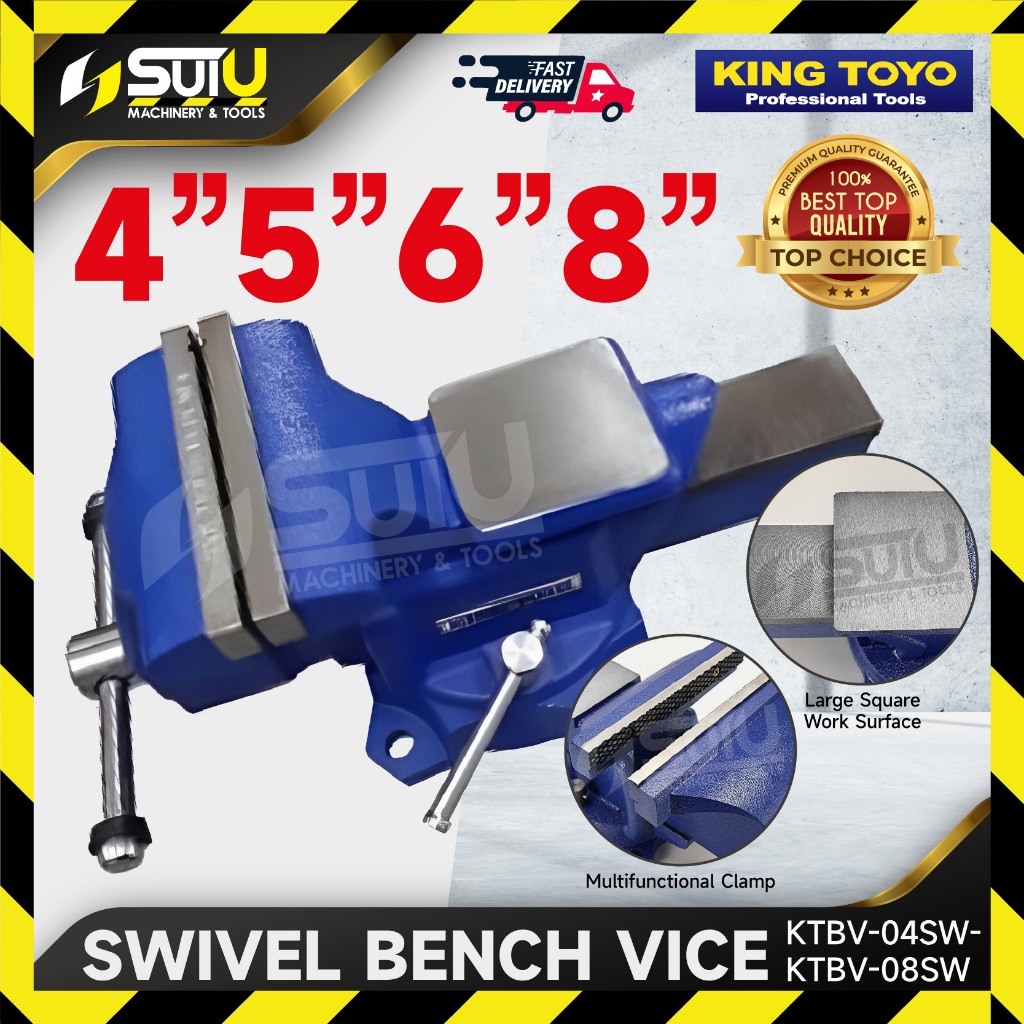 KING TOYO KTBV-04SW / 05SW / 06SW / 08SW 4" - 8" Swivel Bench Vise / Bench Vice | Shopee Malaysia