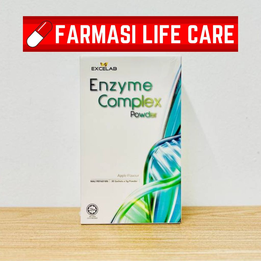 [HALAL & KKM APPROVED] Excelab Enzyme Complex Powder Apple Flavour 30 ...